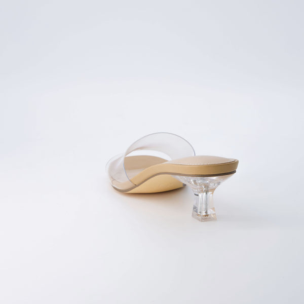 Cushionaire Women's Doral Lucite Kitten Heel Sandals