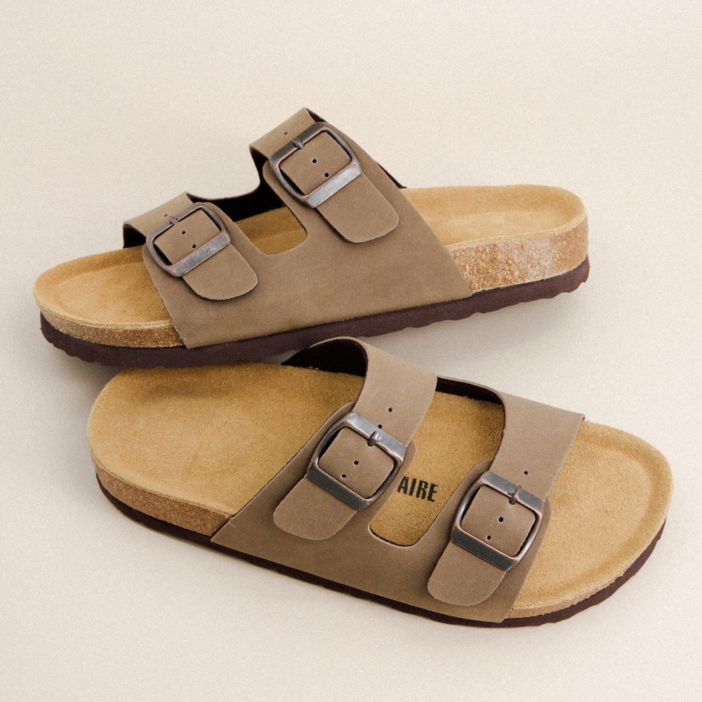 Cushionaire Lane Cork Footbed Sandals for Women - Genuine Suede Footbed ...